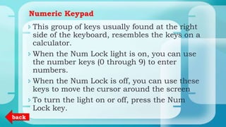 84 identify group keys on the keyboard and their functions | PPSX