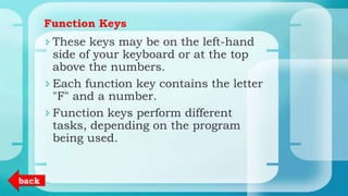 84 identify group keys on the keyboard and their functions | PPSX