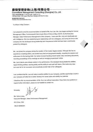 RL for Renee KUO LIAO from Selina Liang | PDF