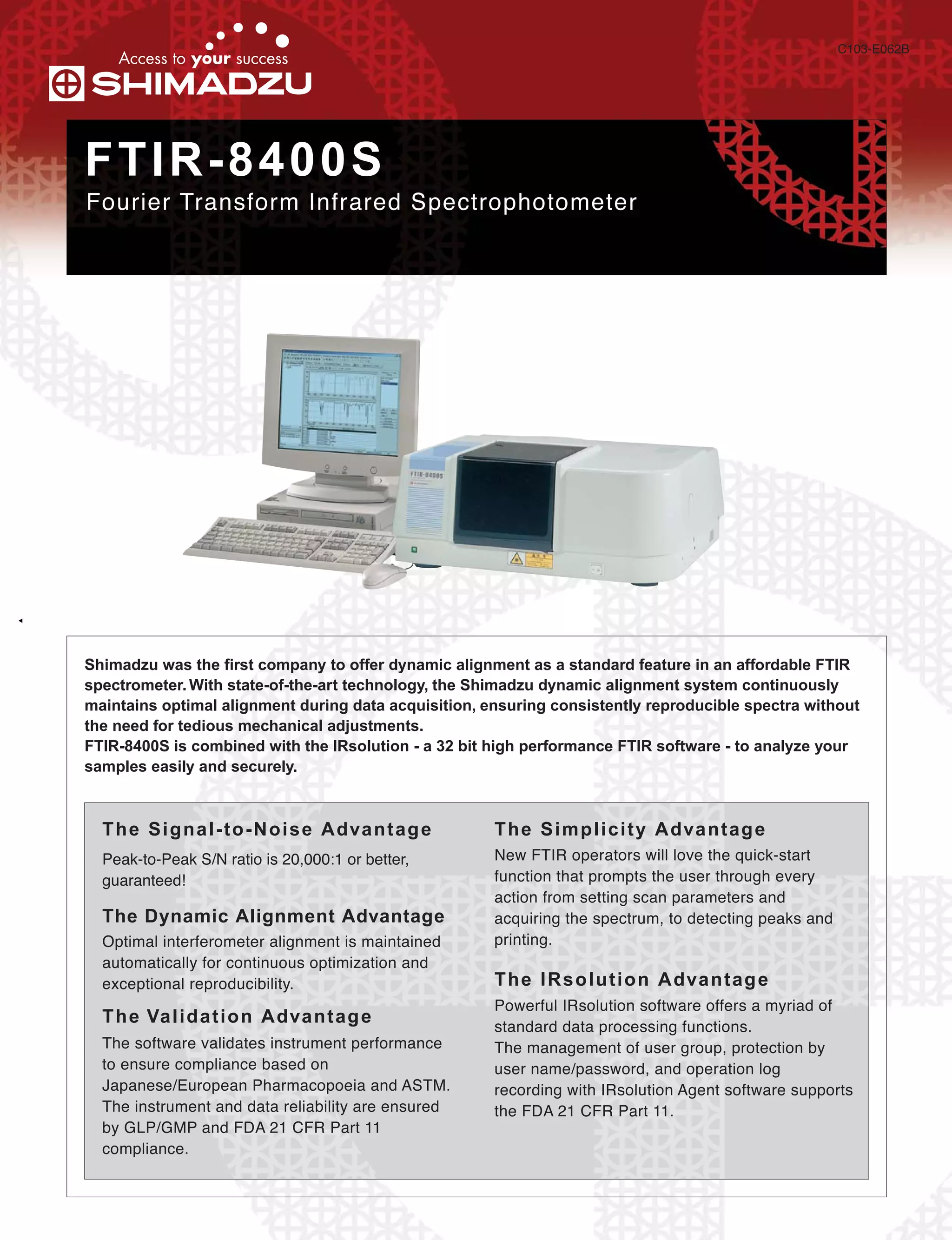 SHIMADZU FTIR 8400S | PDF