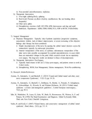 Cubital Tunnel Syndrome EBP | DOCX