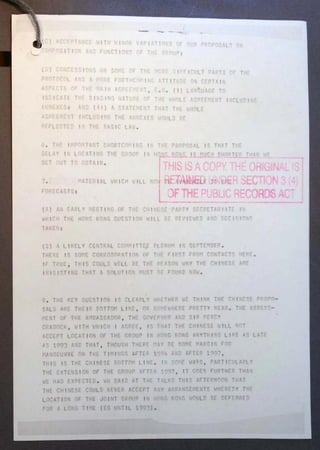 840728 Memo from UK Embassy in Beijing (Richard Evans) to FCO/Prime ...