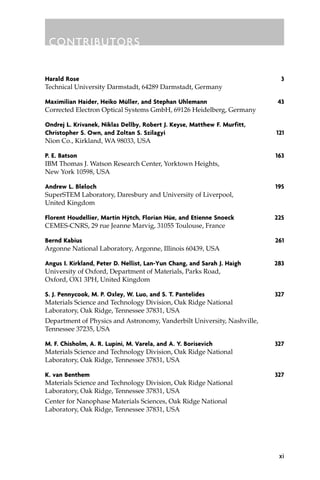 Imaging And Electron Physicsaberrationcorrected Electron Microscopy ...