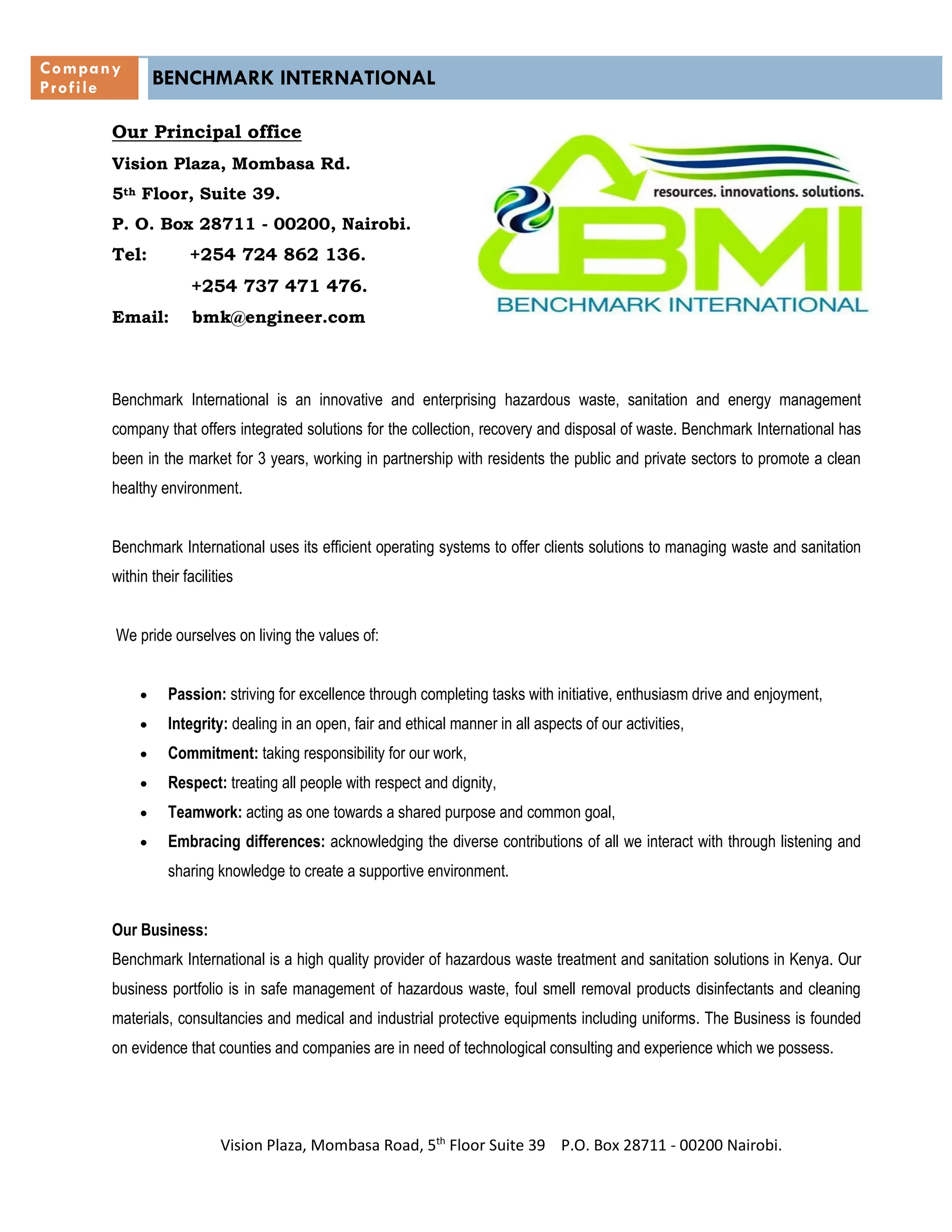 BMI COMPANY PROFILE | PDF