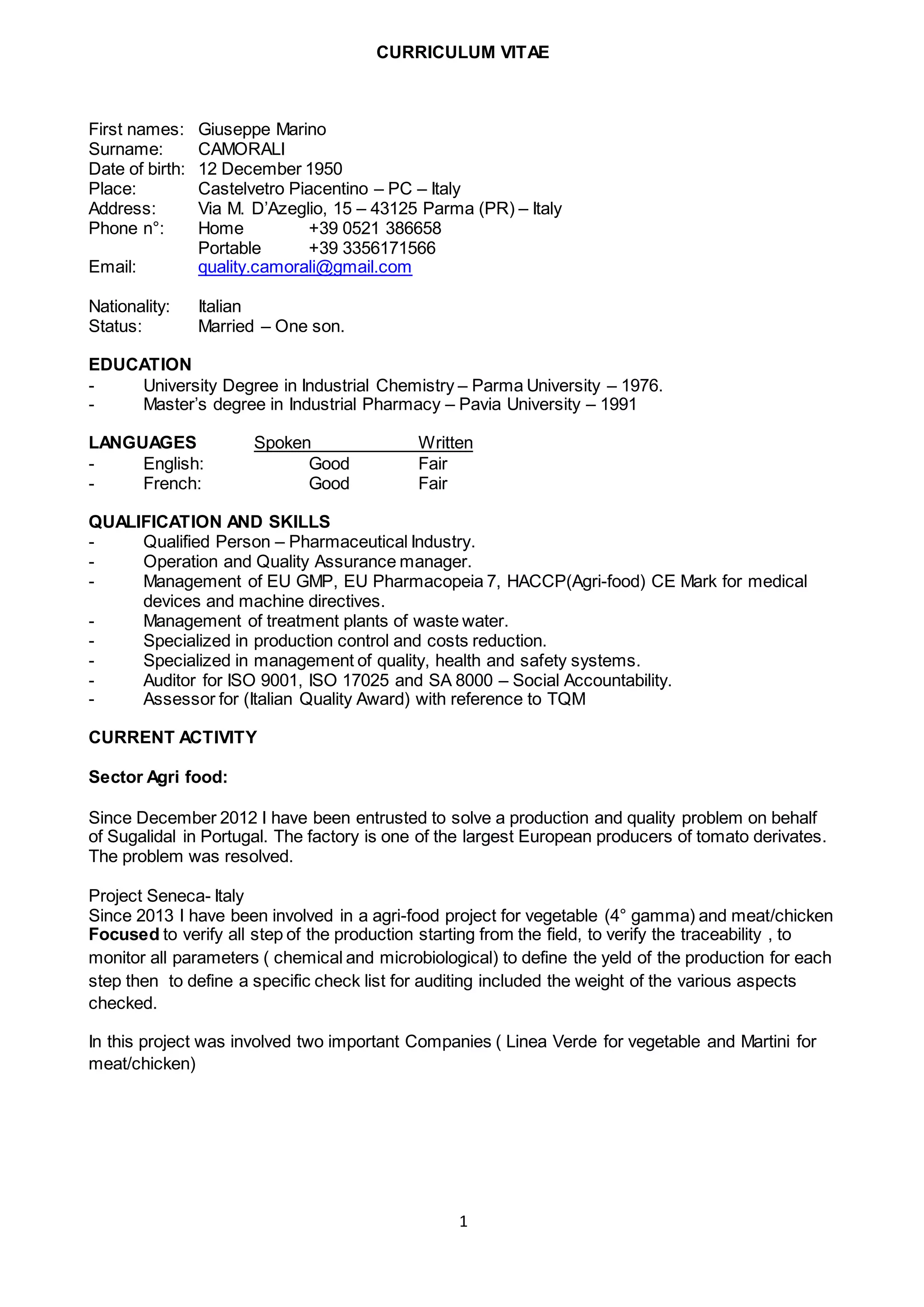 GC-CV update June 2014 | DOCX