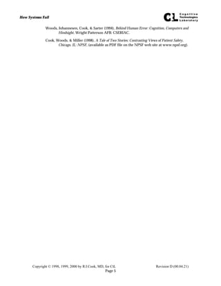 How Complex Systems Fail | PDF