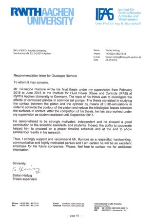 Reference Letter RWTH | PDF