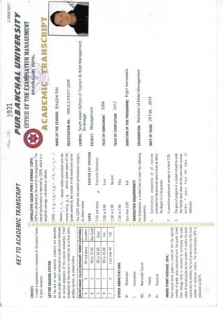 Bachelor-Transcript | PDF