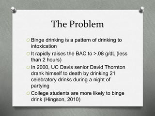 Binge Drinking | PPTX | Substance Abuse | Diseases and Conditions