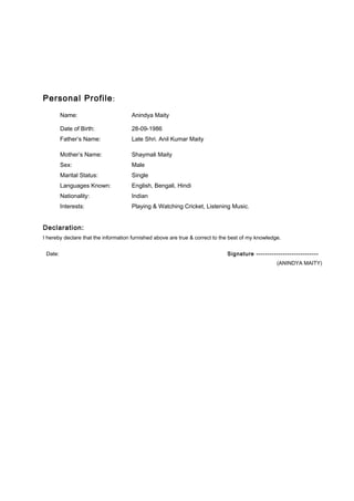 anindya maity-cv | PDF