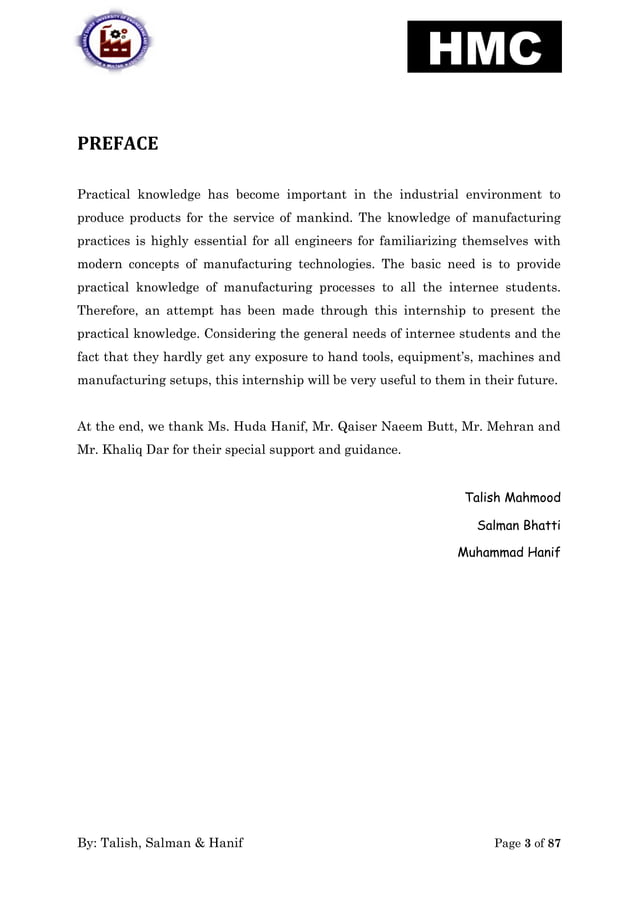 Heavy Mechanical Complex Texila Report | PDF