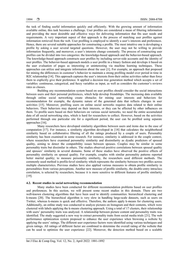 Cosine Similarity Based Algorithm For Social Networking Recommendation