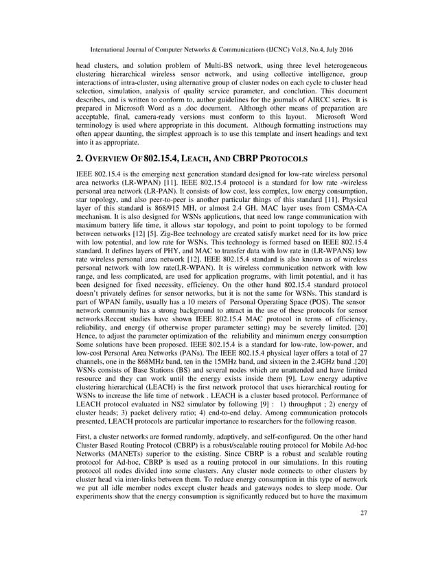 Proposed A Heterogeneous Clustering Algorithm To Improve Qos In Wsn Pdf 