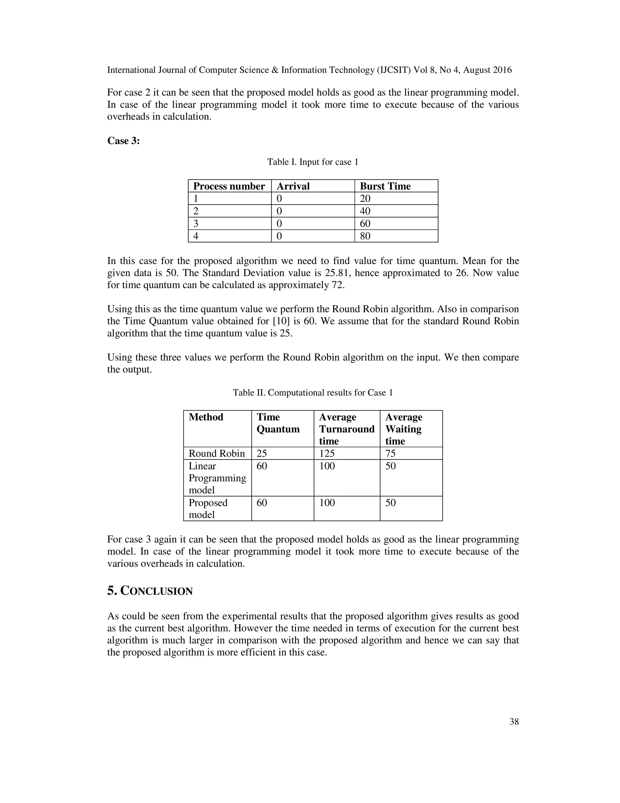 STATISTICAL APPROACH TO DETERMINE MOST EFFICIENT VALUE FOR TIME QUANTUM IN ROUND ROBIN ...