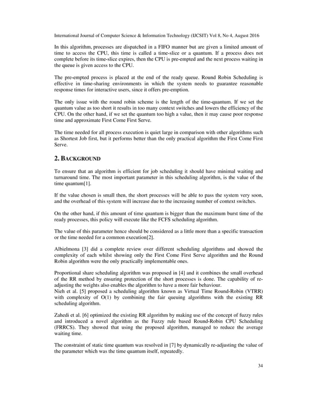 STATISTICAL APPROACH TO DETERMINE MOST EFFICIENT VALUE FOR TIME QUANTUM ...