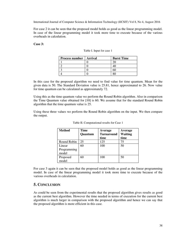 STATISTICAL APPROACH TO DETERMINE MOST EFFICIENT VALUE FOR TIME QUANTUM IN ROUND ROBIN ...