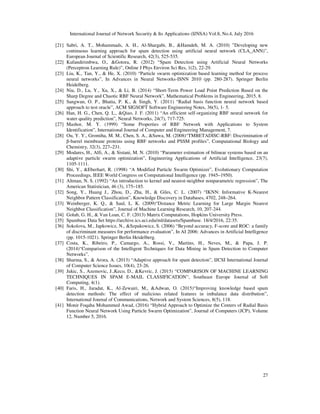 EMAIL SPAM CLASSIFICATION USING HYBRID APPROACH OF RBF NEURAL NETWORK AND PARTICLE SWARM ...