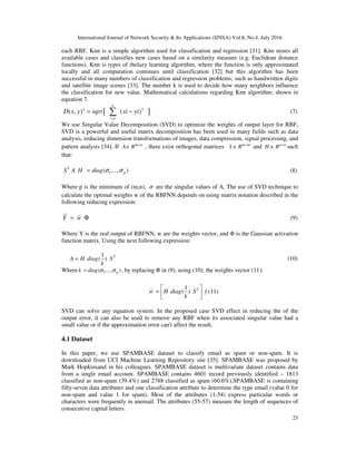 EMAIL SPAM CLASSIFICATION USING HYBRID APPROACH OF RBF NEURAL NETWORK AND PARTICLE SWARM ...