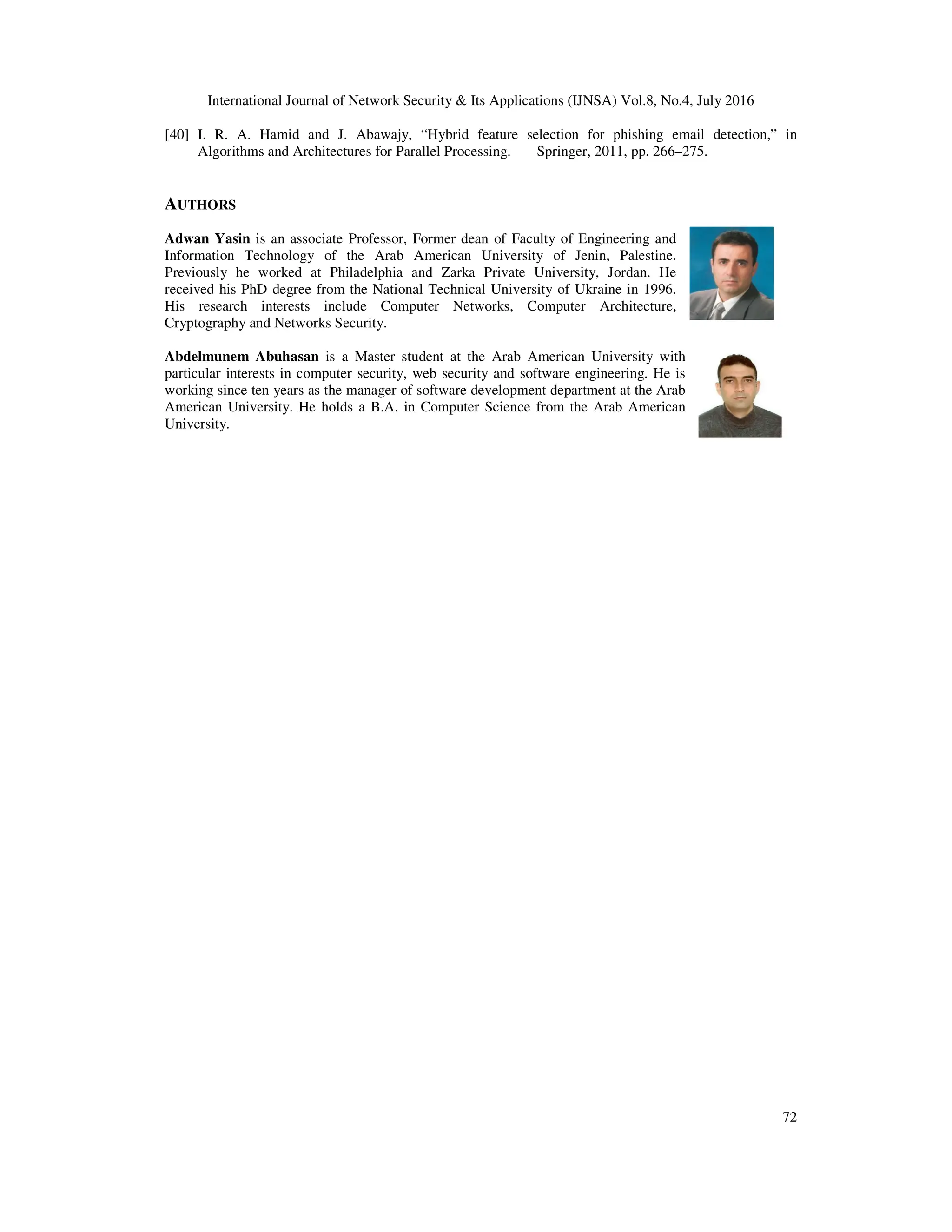 AN INTELLIGENT CLASSIFICATION MODEL FOR PHISHING EMAIL DETECTION | PDF