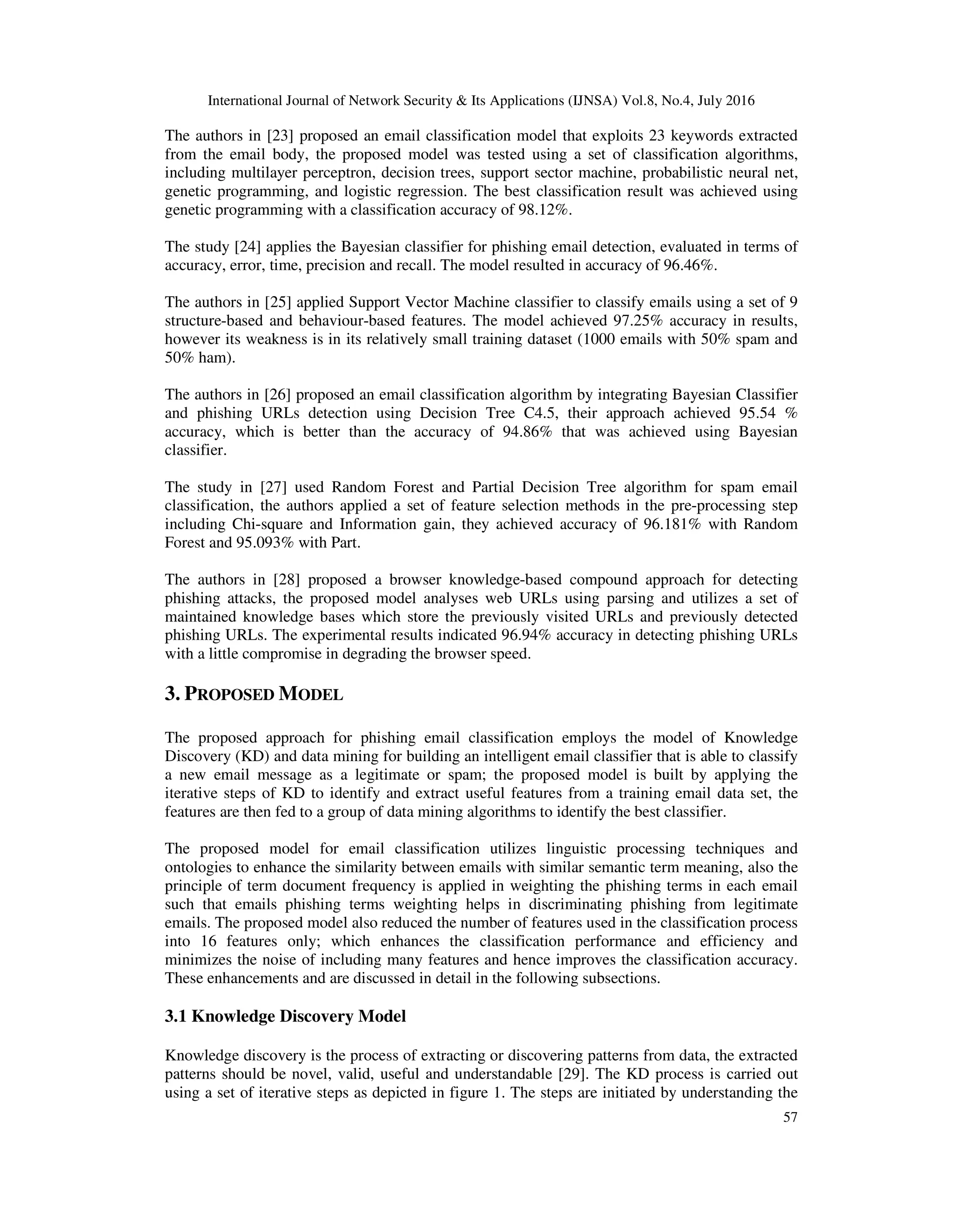 AN INTELLIGENT CLASSIFICATION MODEL FOR PHISHING EMAIL DETECTION | PDF