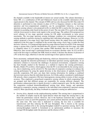 MULTI-STAGES CO-OPERATIVE/NONCOOPERATIVE SCHEMES OF SPECTRUM SENSING ...