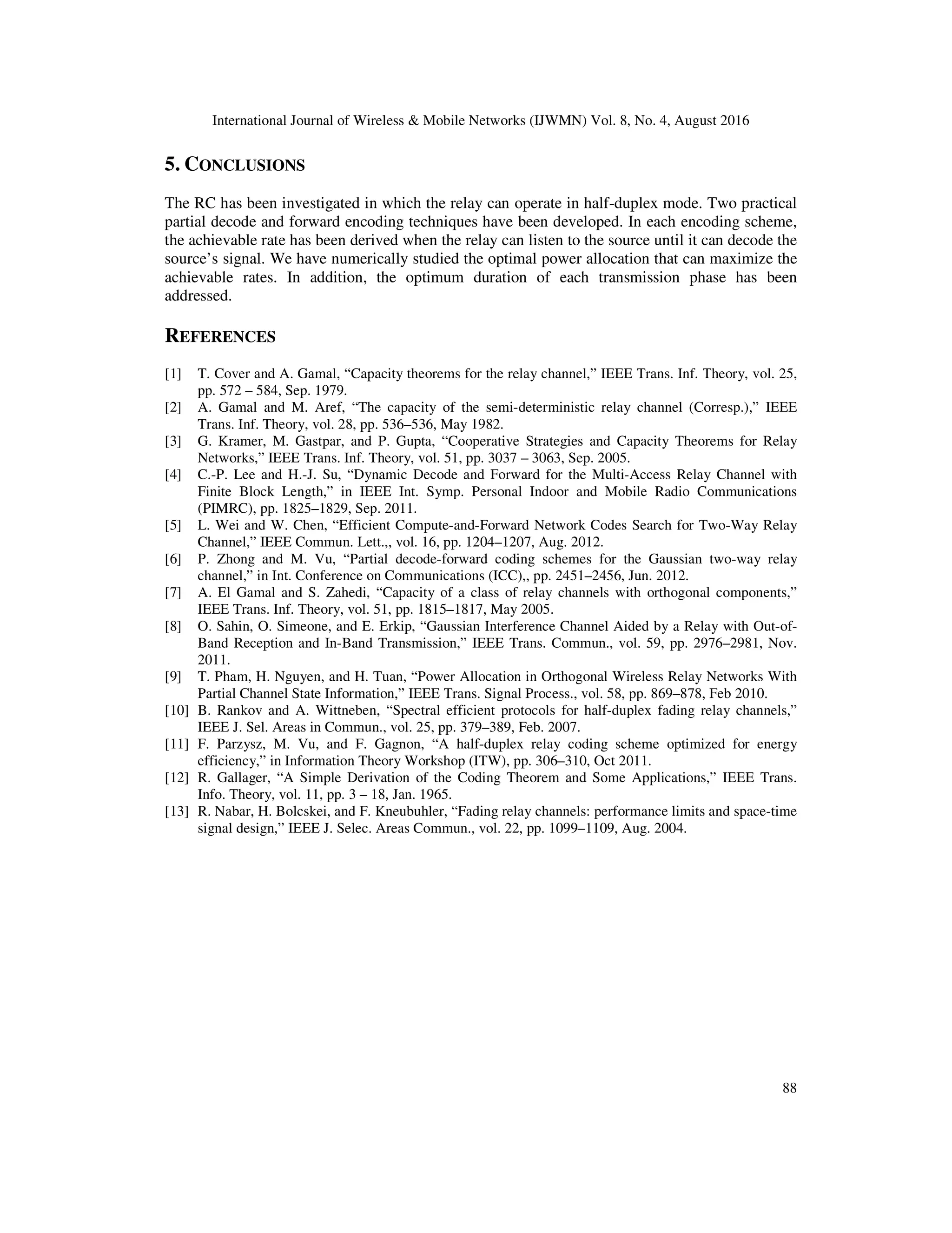 PRACTICAL PARTIAL DECODE AND FORWARD ENCODING SCHEME FOR RELAY CHANNEL | PDF