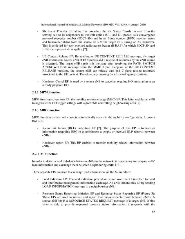 MOBILITY LOAD BALANCING BASED ADAPTIVE HANDOVER IN DOWNLINK LTE SELF-ORGANIZING NETWORKS | PDF