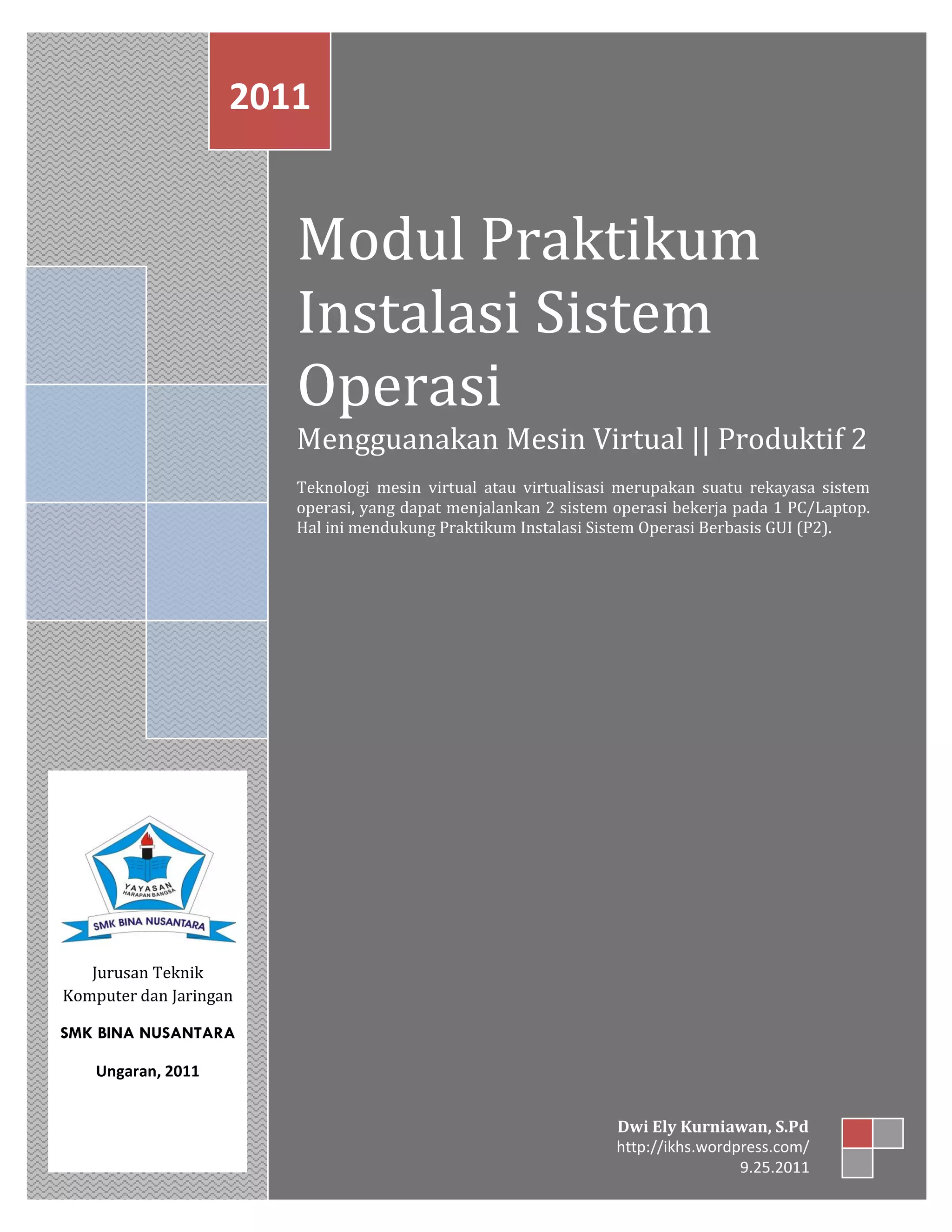 Modul Praktikum Instalasi Sistem Operasi | PDF