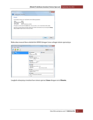 Modul Praktikum Instalasi Sistem Operasi | PDF