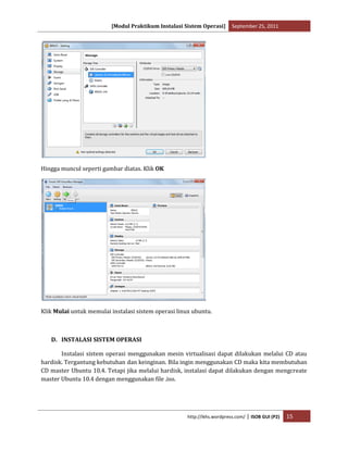 Modul Praktikum Instalasi Sistem Operasi | PDF