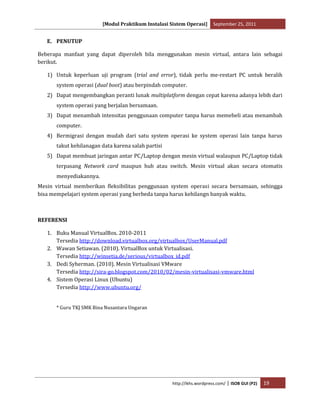 Modul Praktikum Instalasi Sistem Operasi | PDF