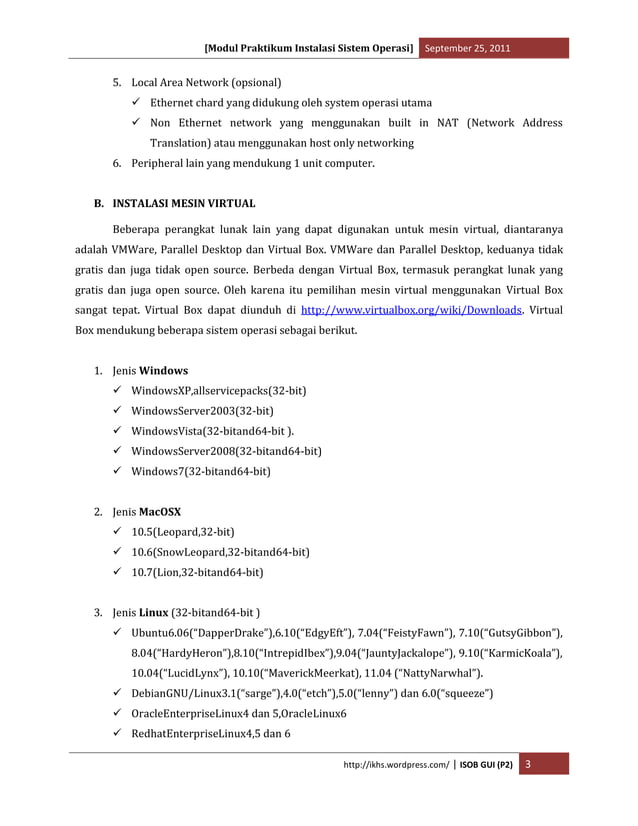 Modul Praktikum Instalasi Sistem Operasi | PDF