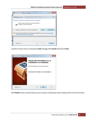 Modul Praktikum Instalasi Sistem Operasi | PDF