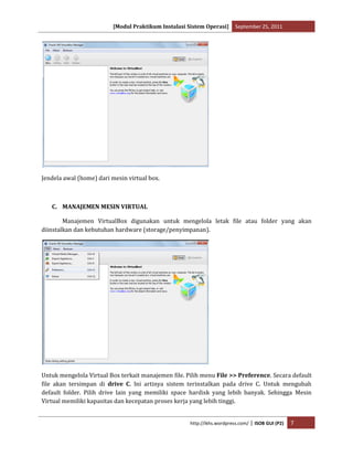 Modul Praktikum Instalasi Sistem Operasi | PDF