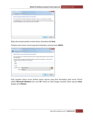Modul Praktikum Instalasi Sistem Operasi | PDF