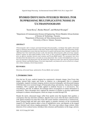 Hybrid Diffusion Steered Model for Suppressing Multiplicative Noise in ...