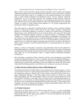OPTIMAL GLOBAL THRESHOLD ESTIMATION USING STATISTICAL CHANGE-POINT DETECTION | PDF