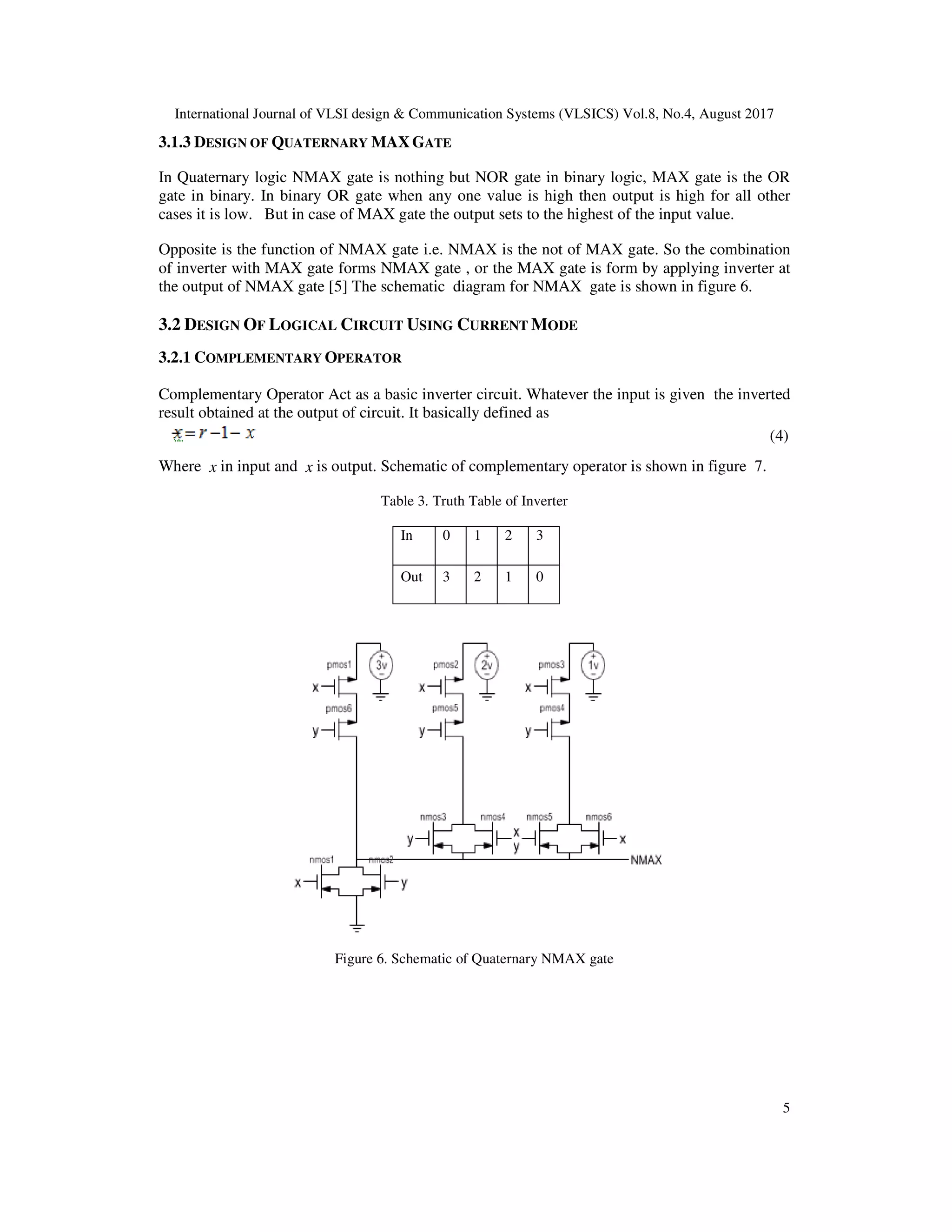 Design of Quaternary Logical Circuit Using Voltage and Current Mode Logic | PDF