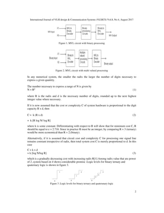 Design of Quaternary Logical Circuit Using Voltage and Current Mode Logic | PDF