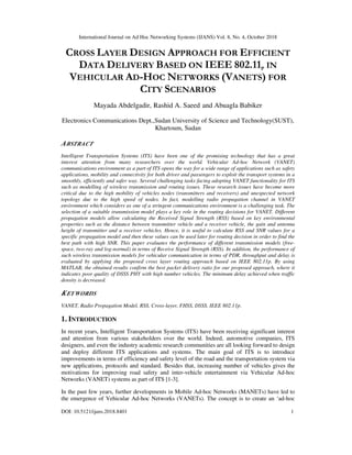 CROSS LAYER DESIGN APPROACH FOR EFFICIENT DATA DELIVERY BASED ON IEEE 802.11P IN VEHICULAR AD ...