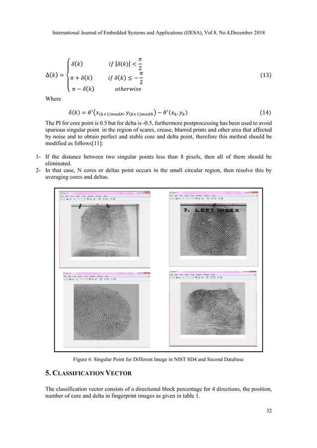 FINGERPRINT CLASSIFICATION BASED ON ORIENTATION FIELD | PDF