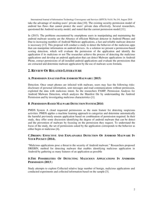 ANDROID UNTRUSTED DETECTION WITH PERMISSION BASED SCORING ANALYSIS | PDF