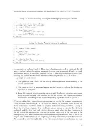 Pattern-Level Programming with Asteroid | PDF
