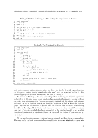 Pattern-Level Programming with Asteroid | PDF