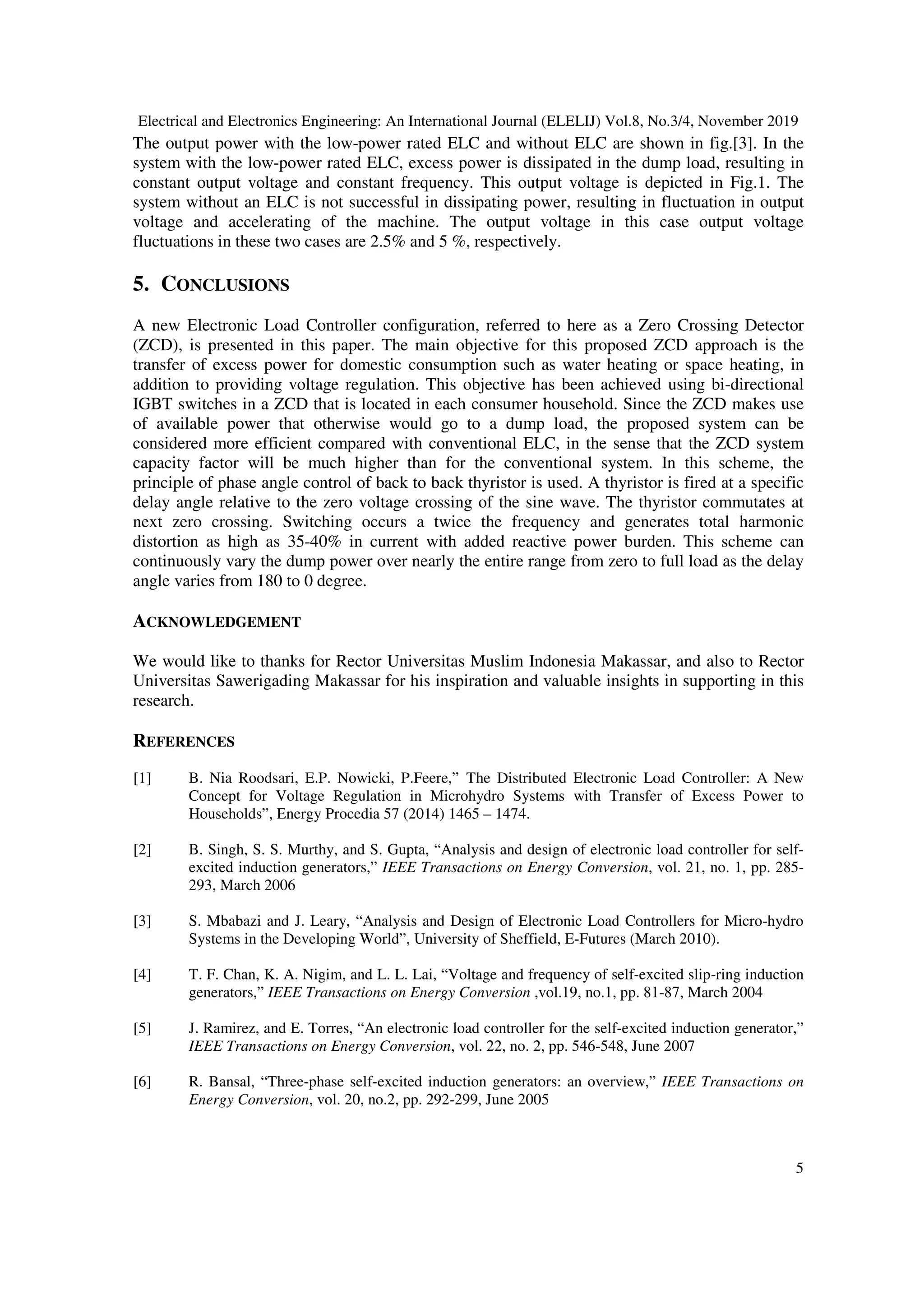 DESIGN OF THE ELECTRONIC LOAD CONTROLLER USING MICRO CONTROLLER BASED ZERO CROSSING DETECTOR FOR ...