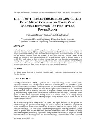 DESIGN OF THE ELECTRONIC LOAD CONTROLLER USING MICRO CONTROLLER BASED ...