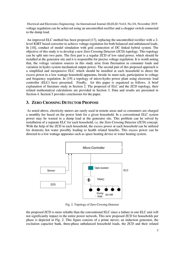 DESIGN OF THE ELECTRONIC LOAD CONTROLLER USING MICRO CONTROLLER BASED ZERO CROSSING DETECTOR FOR ...