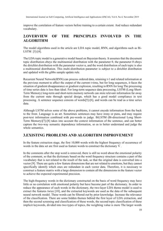 THE EFFECTS OF THE LDA TOPIC MODEL ON SENTIMENT CLASSIFICATION | PDF