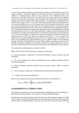 THE EFFECTS OF THE LDA TOPIC MODEL ON SENTIMENT CLASSIFICATION | PDF