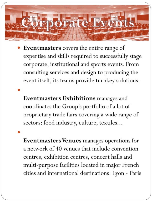 Eventmasters Profile | PDF